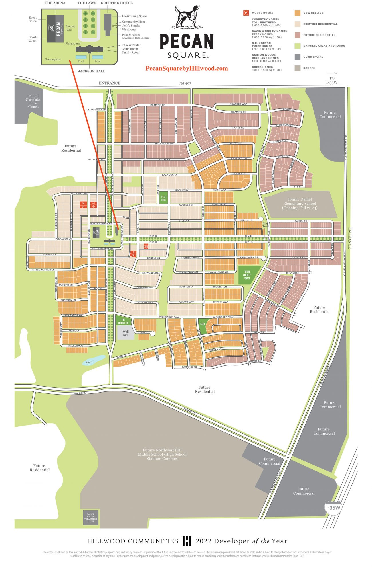View a Map of Planned Community Pecan Square